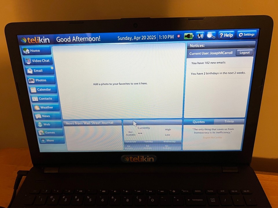 HP Telikin Freedom Touch Laptop 15.6" Quad Core Processor 4GB RAM 900GB ...