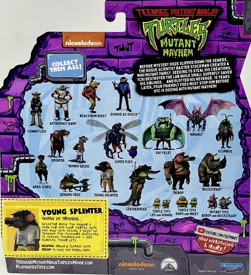 Teenage Mutant Ninja Turtles Young Splinter Sensei In Training Mutant ...