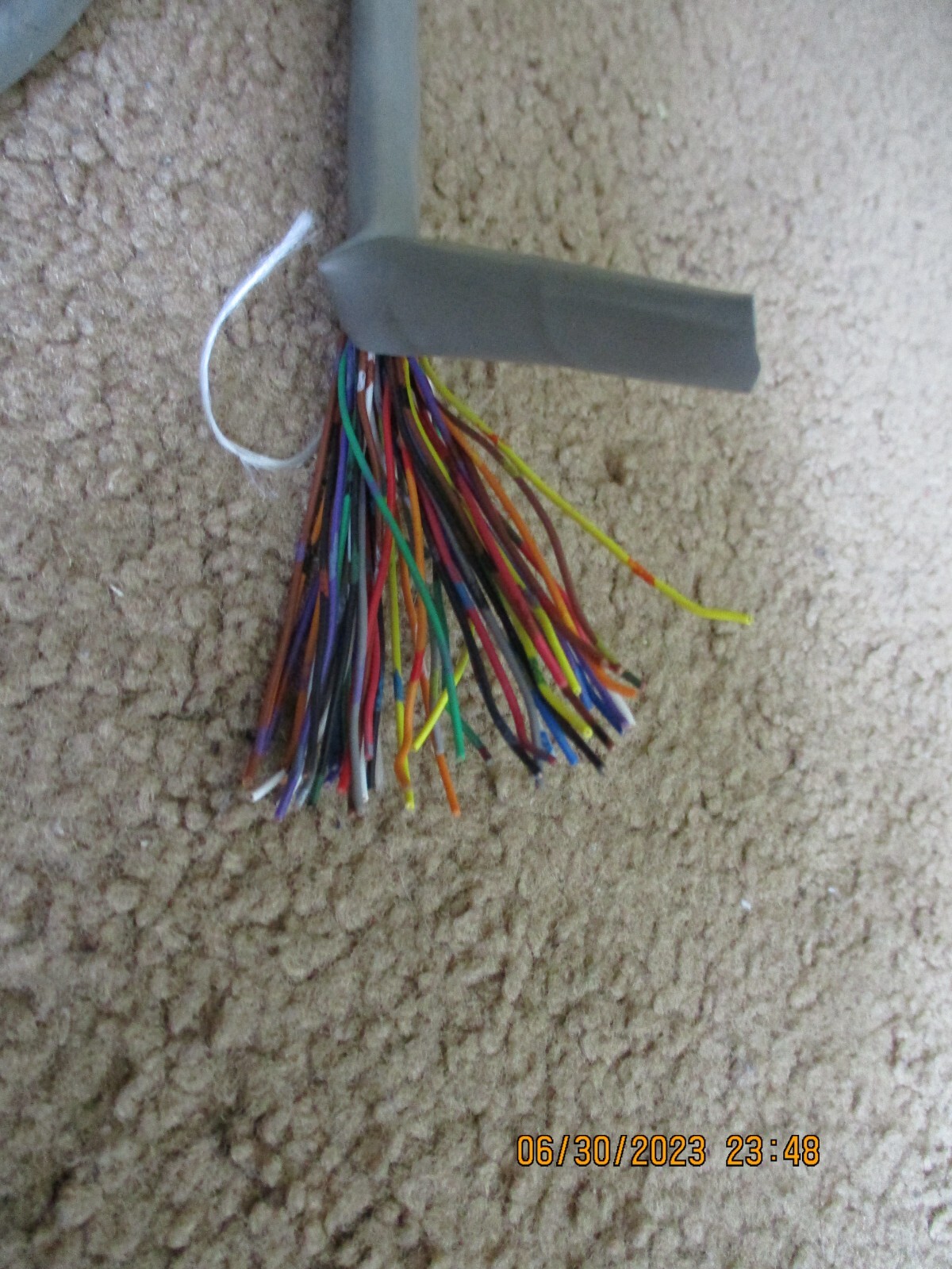 23' Cat 3 25/24 AWG Vintage Phone Cable with AMP end Preowned | eBay