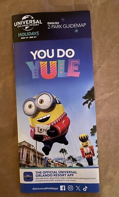2023 Universal Studios Christmas 2Park Guide Map - US NO LONGER ...