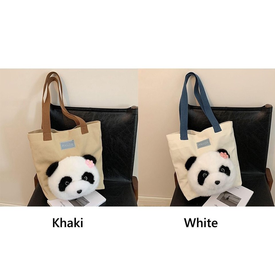 Cartoon Panda Panda Umhängetasche Weiß Khaki Haarige Puppen tasche | eBay