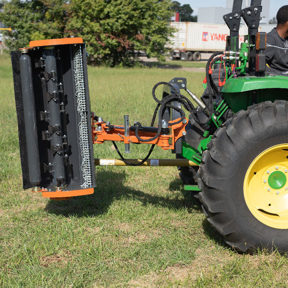 Titan Attachments 3 Point 48" Offset Flail Ditch Bank Mower for Cat 1 ...