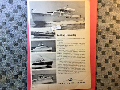 1967 Ad. Huckins Offshore 65'. Huckins Sportsman 56' Huckins Yachts | eBay