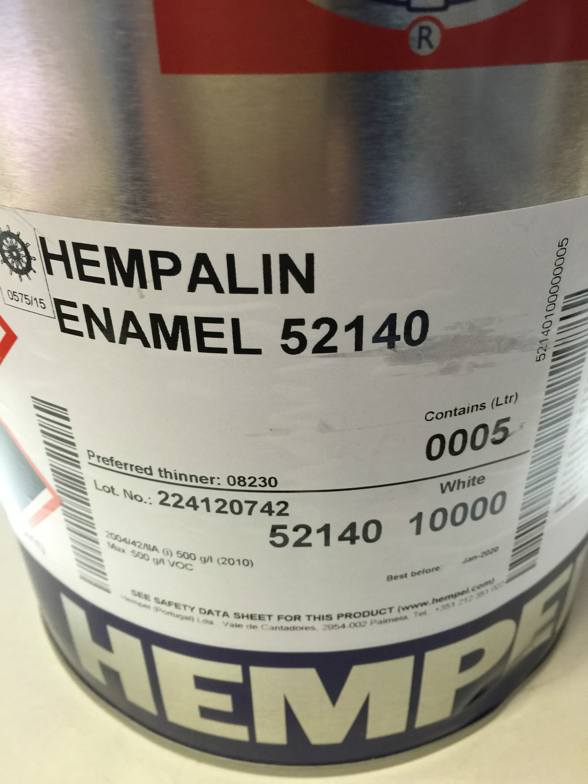 Hempel HEMPALIN PAINT ENAMEL 5 Ltr BOAT PAINT YACHT WHITE 10000 ...