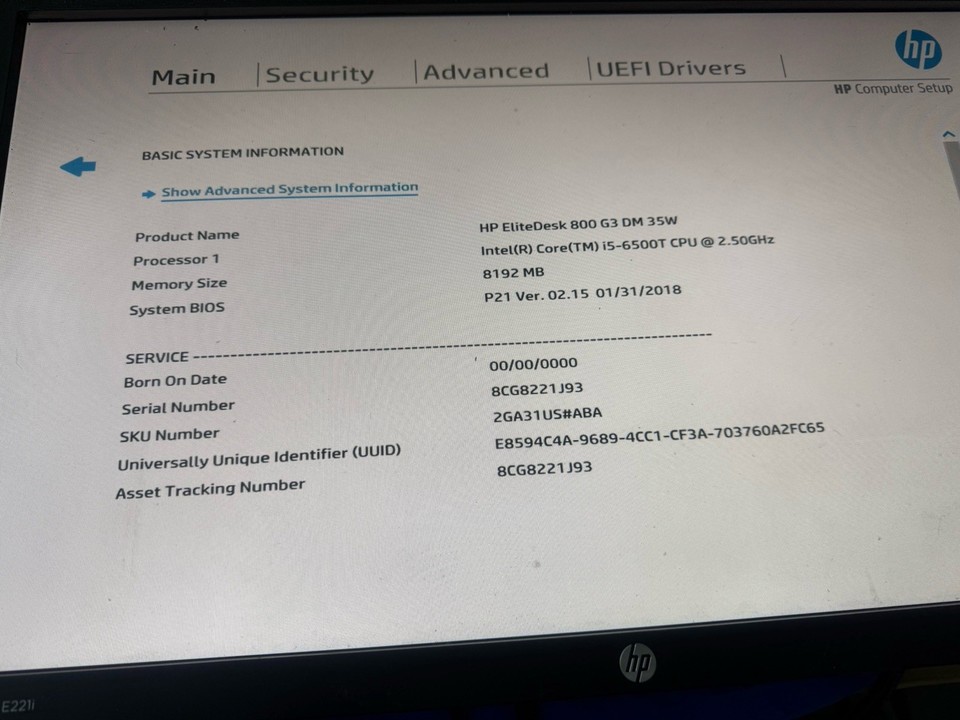 hp elitedesk 800 g3 mini i5-7500t, 12GB/ 256GB NVME, W11P 24H2 EDITION ...