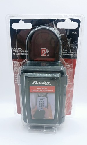 Master Lock Push Button Set-Your-Own Combination Lock Box Holds 5 Keys ...