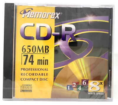 Memorex CD-R Professional Recordable Compact Disc 650MB/74 Minutes 8x ...