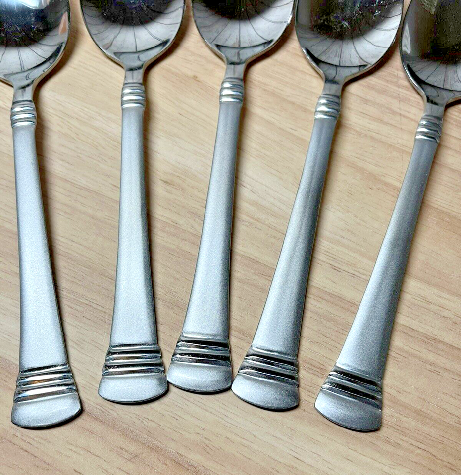 Cambridge stainless flatware 18/0 Satin Discontinued Codie Set 4 Soup ...