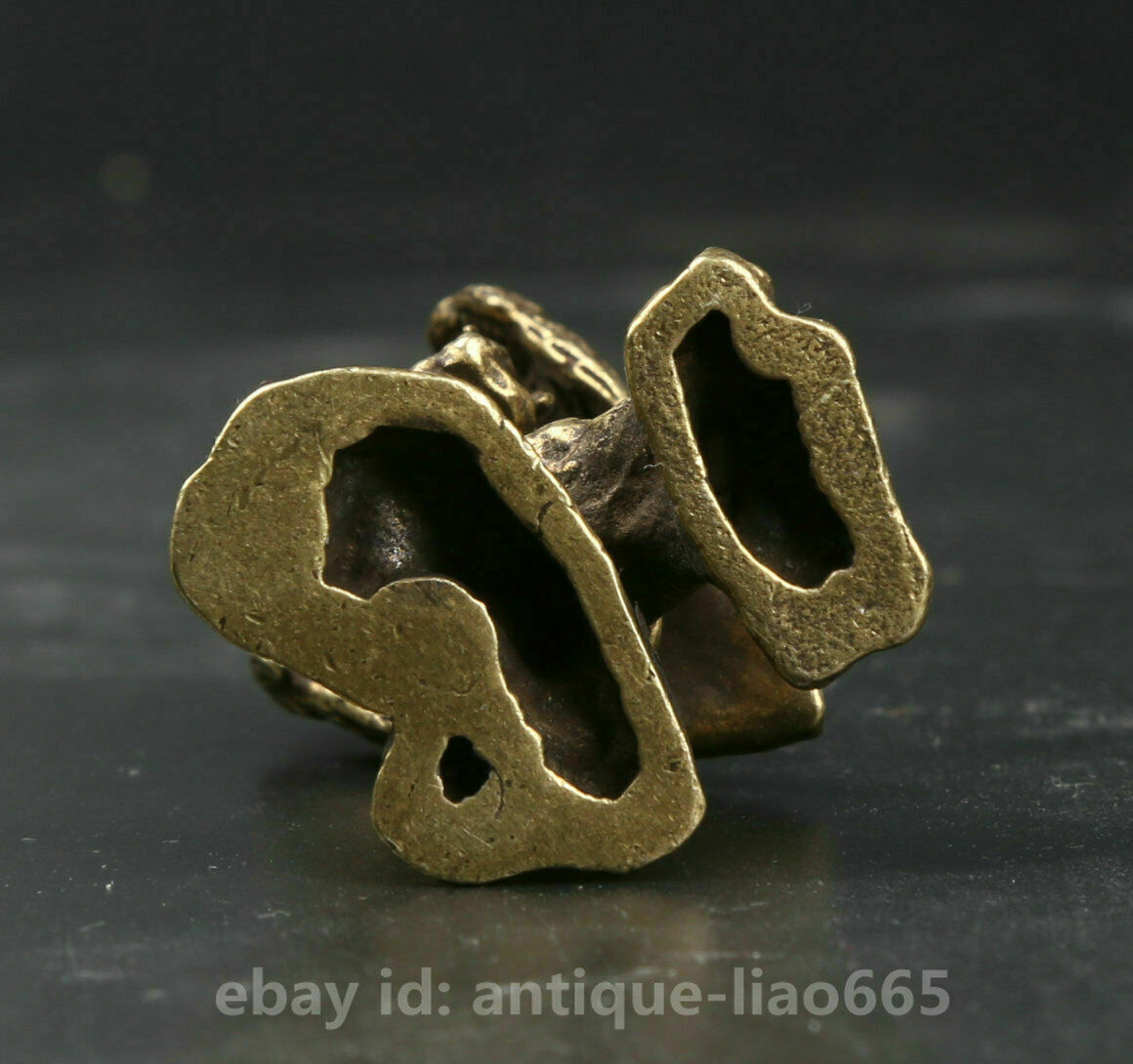 66MM Small Curio Chinese Bronze Animal Black-eared Kite Hawk Eagle ...