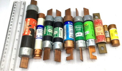 Bussmann Fuse Lot of 10, NON-100, TRS10R, NON-80, FRN-R-80, LPJ-25SP ...