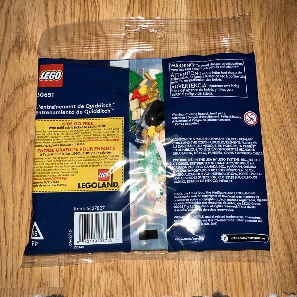 LEGO 30651 Quidditch Practice Polybag Harry Potter Saga, 55pc Unopened ...