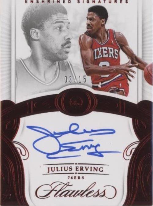 2017-18 Panini Flawless - Enshrined Signatures Julius Erving #ES-JE ...