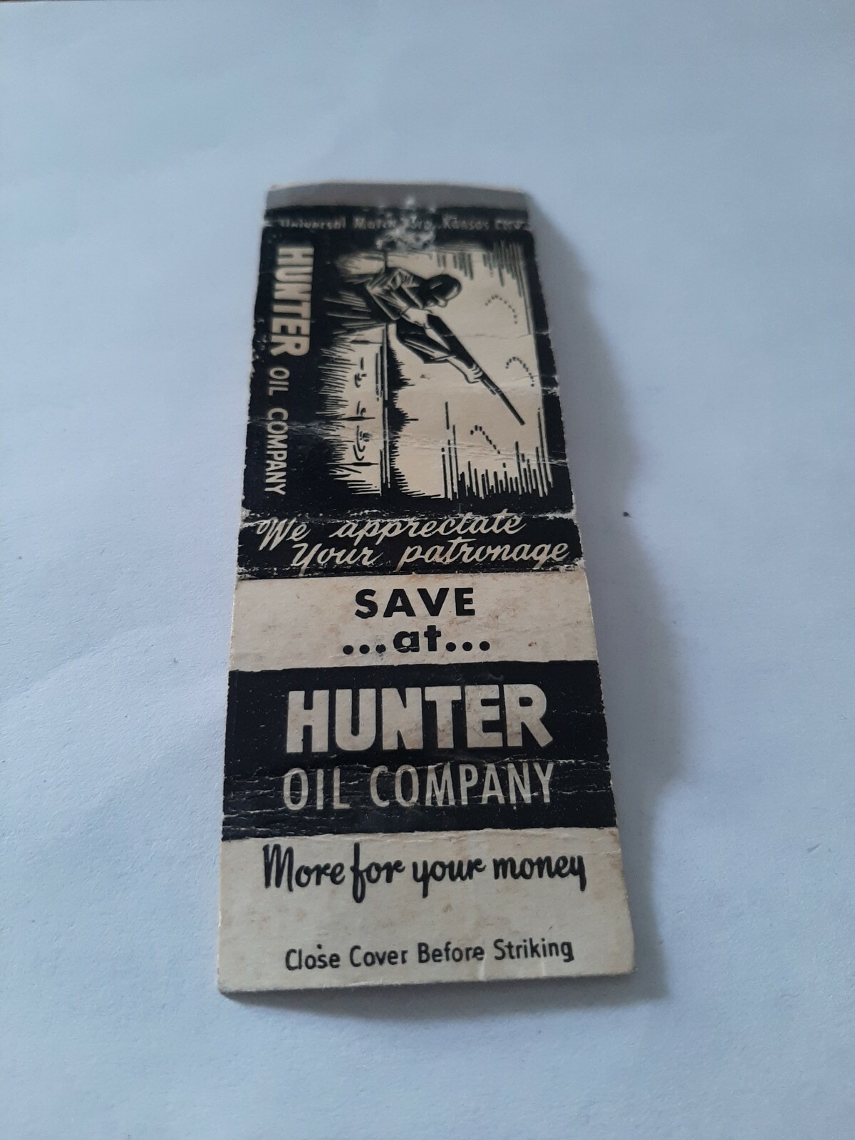 Vintage and Rare Hunter Oil Company Iowa Locations Matchbook Cover | eBay