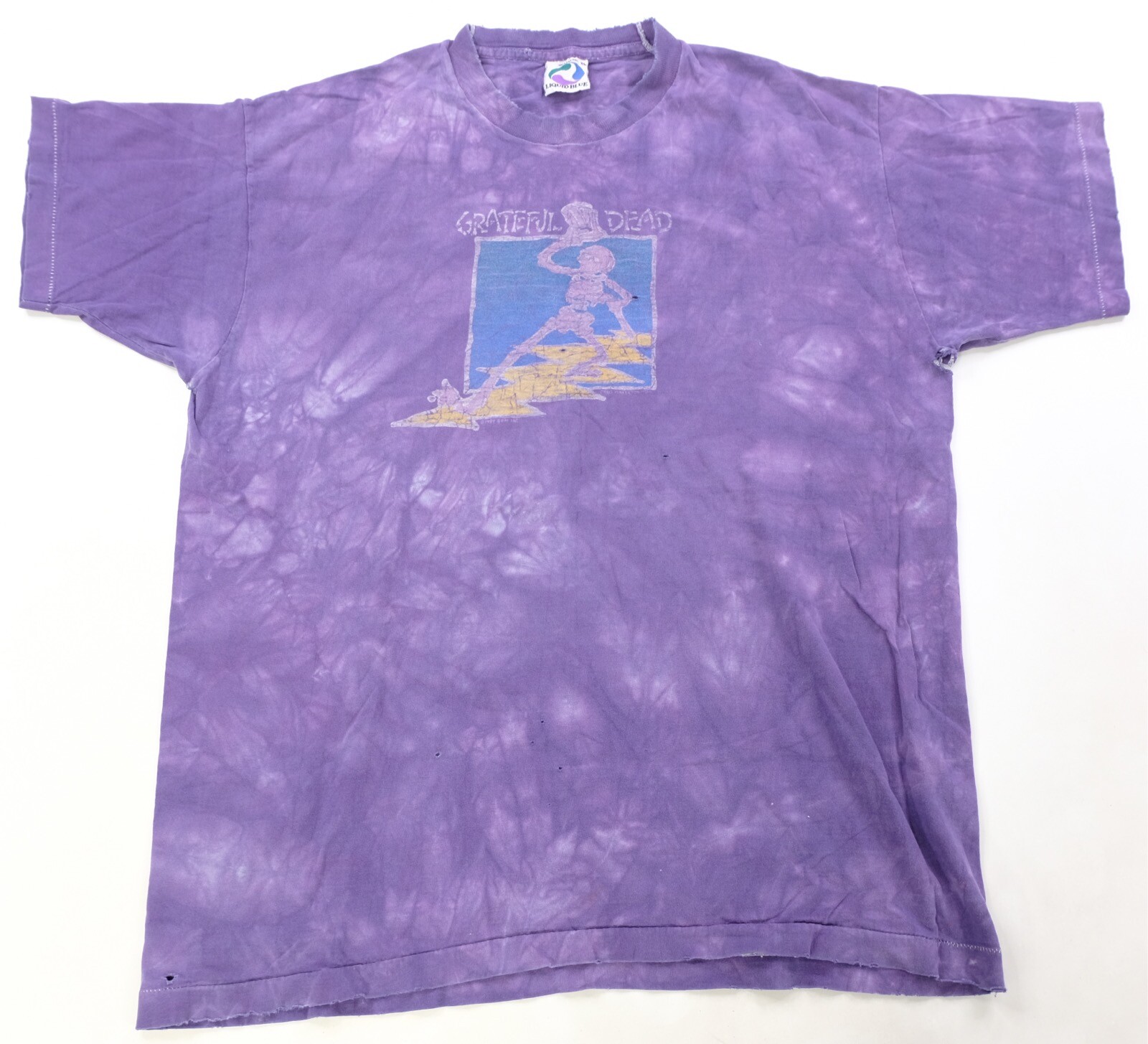 Rare VTG LIQUID BLUE Grateful Dead 1994 Skeleton Tie … - Gem