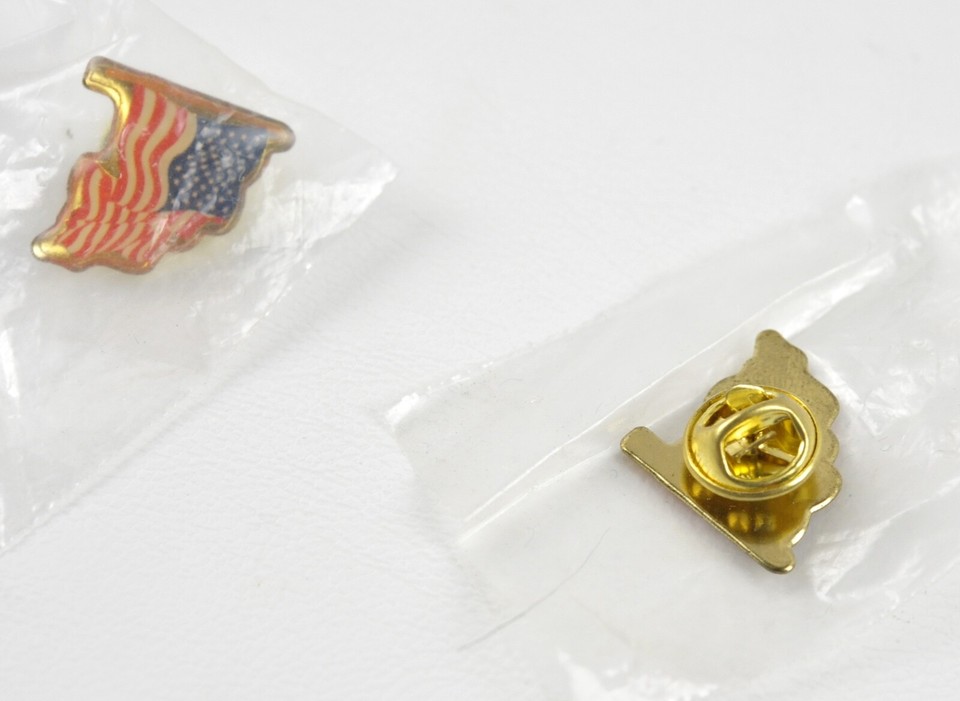 2) - Vintage High Quality American Waving Flag Lapel Pins U.S.A. | eBay