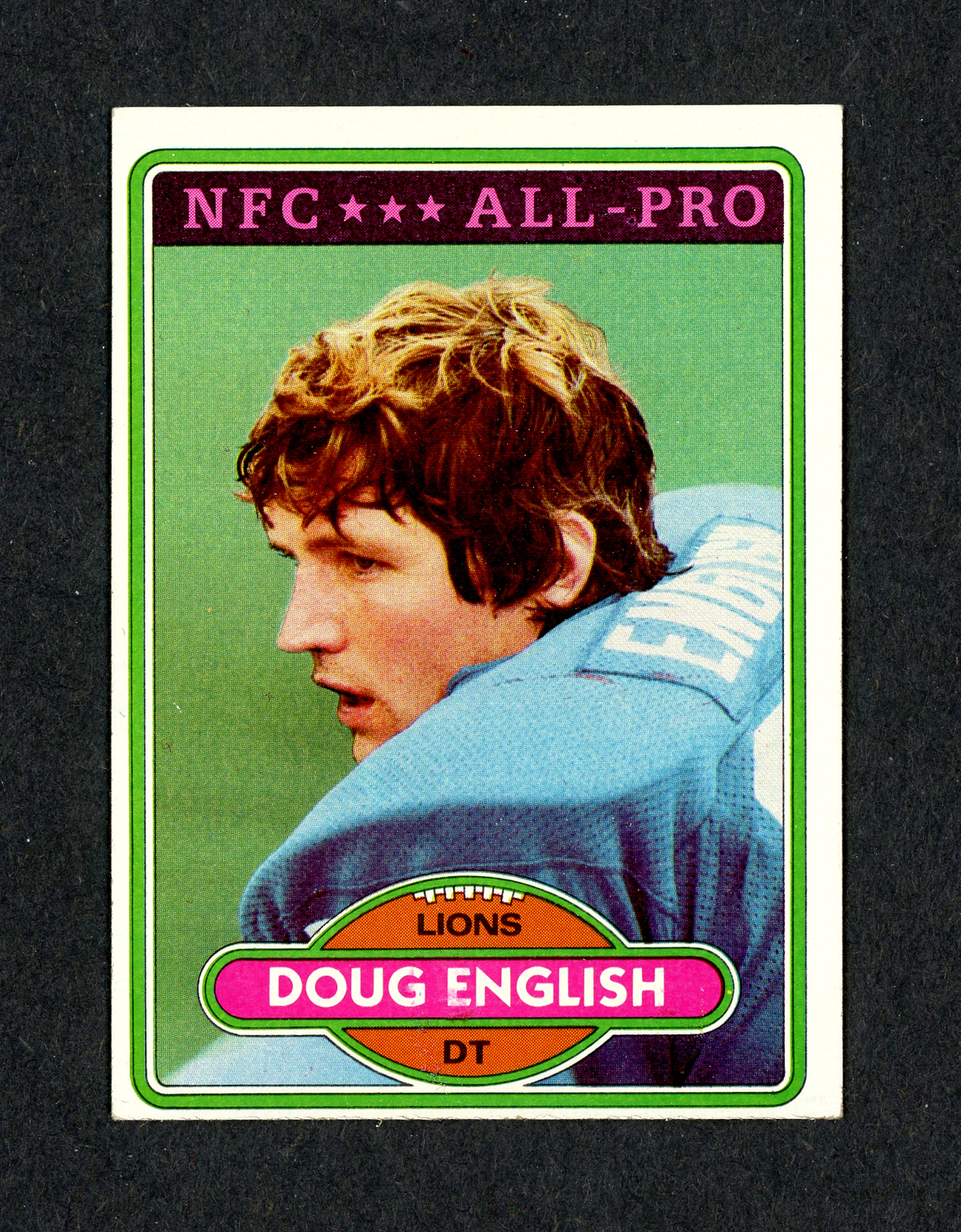 1980 Topps Doug English Detroit Lions Football Card #140 Near Mint ...