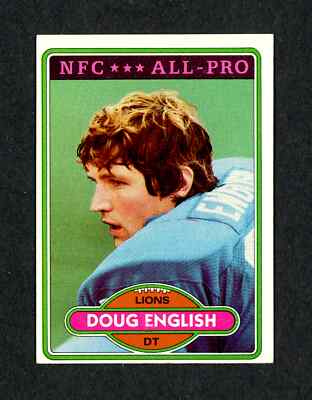 1980 Topps Doug English Detroit Lions Football Card #140 Near Mint ...