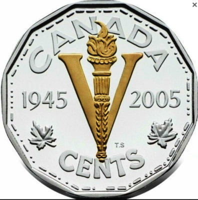 🇨🇦 Rare Canada 5 cents Victory Nickel coin Silver VE-Day, Selective ...