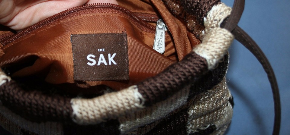 The Sak Purse Handbag Multi Color Brown Patchwork Madras Woven | eBay