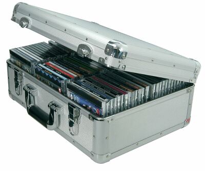 ALUMINIUM CD FLIGHT CASE LOCKABLE STORAGE HARD BOX HOLDS 80 CDS | eBay UK
