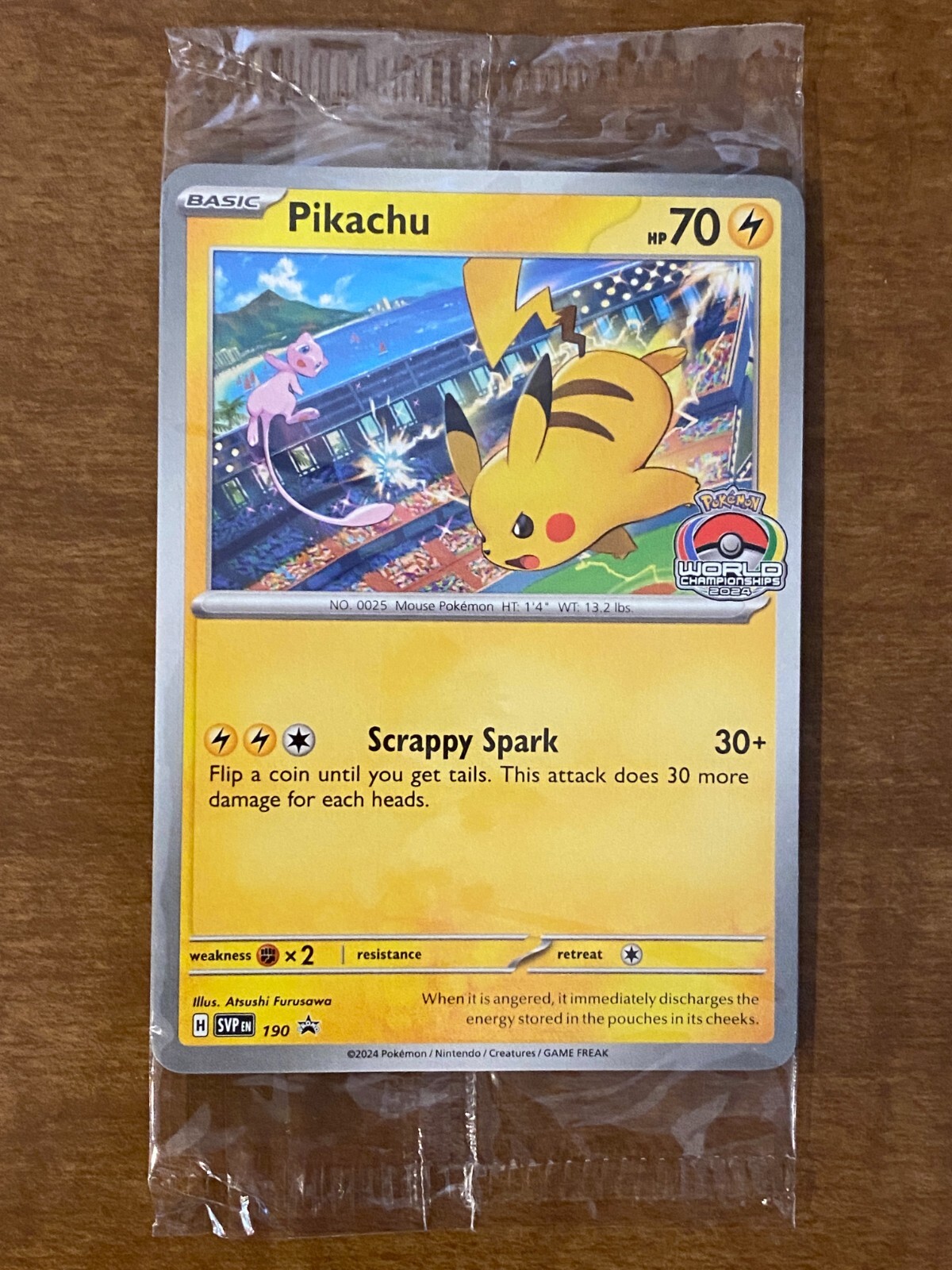 Pikachu SVP190 - S&V World Championship 2024 Promo Pokemon Card ...