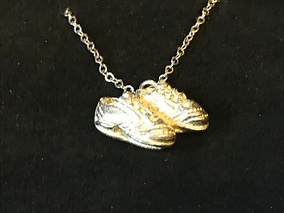 Football Boots TG166 Pewter On 18" Silver Plated Curb Necklace | eBay UK