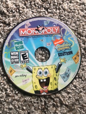 HASBRO- MONOPOLY- SPONGEBOB SQUAREPANTS EDITION- PC- CD-ROM- 2008 “Disc ...