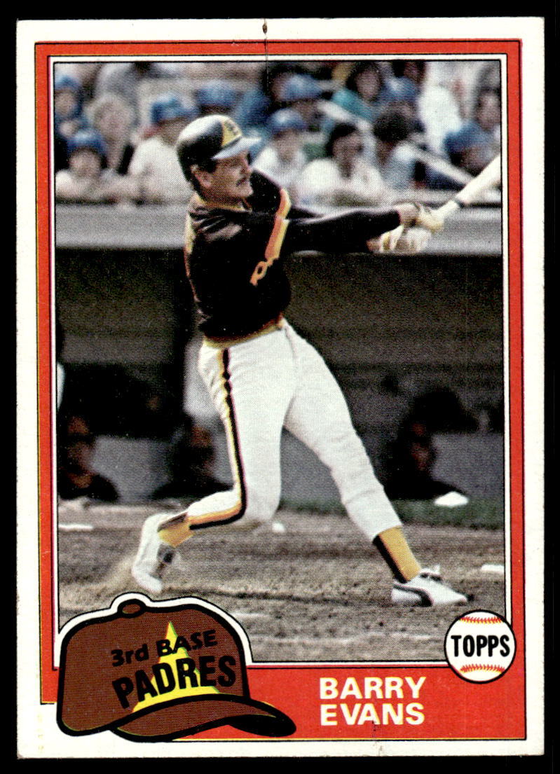 1981 Topps Barry Evans #72 San Diego Padres Baseball Card | eBay