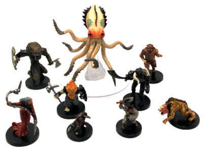 Huge lot of 50 D&D & Pathfinder Miniatures various sets A-6 No ...