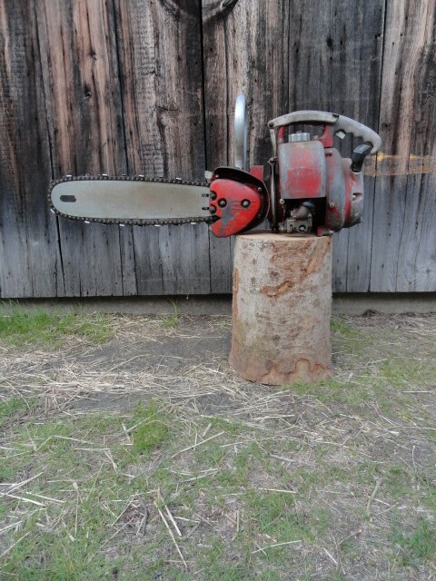 RARE Antique MALL Chainsaw Chain Saw w/ 20" Bar & Log Spikes Model 12A ...