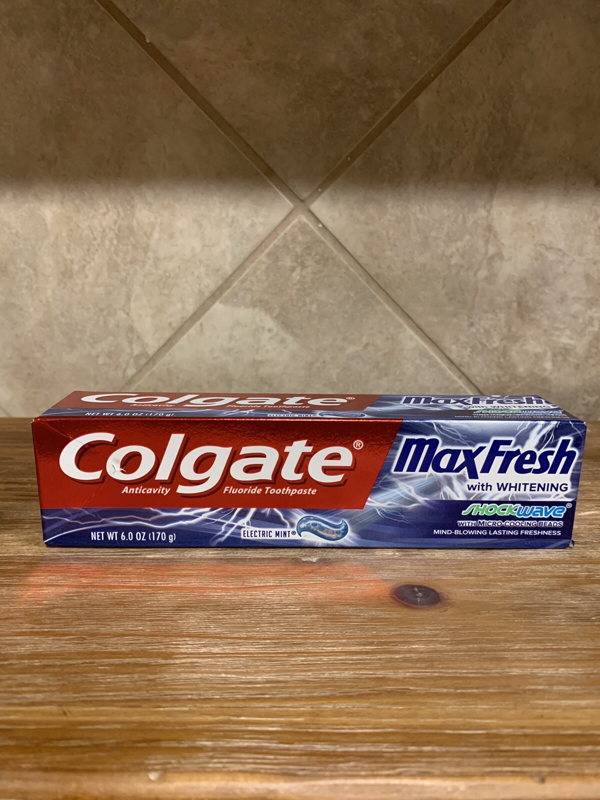 (3)Colgate MaxFresh SHOCKWAVE Toothpaste 6oz Electric Mint Discontinued ...
