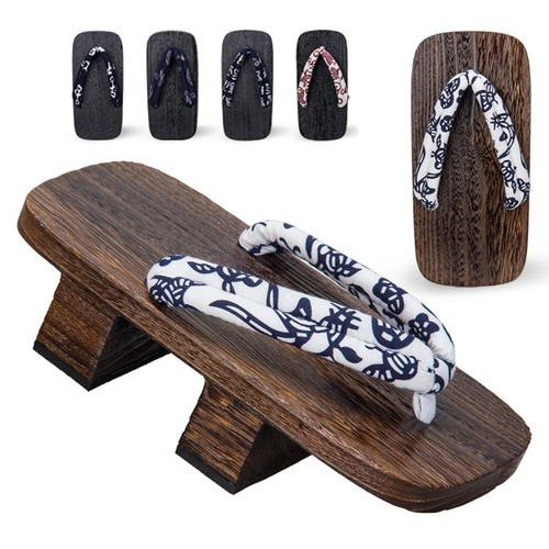Geta Clogs Men JapaneseStyle Kimono Toe Shoes Anime Traditional Wooden ...