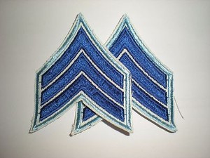 MILITARY/POLICE COSTUME SERGEANT RANK STRIPES - BLUE/ LIGHT BLUE - 1 ...