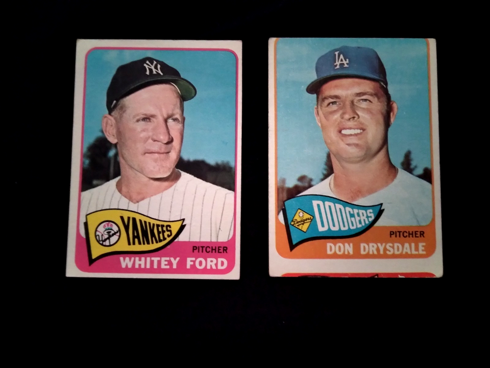 1965 Topps Whitey Ford Don Drysdale Perry Roberts Wilhelm HOF Baseball ...