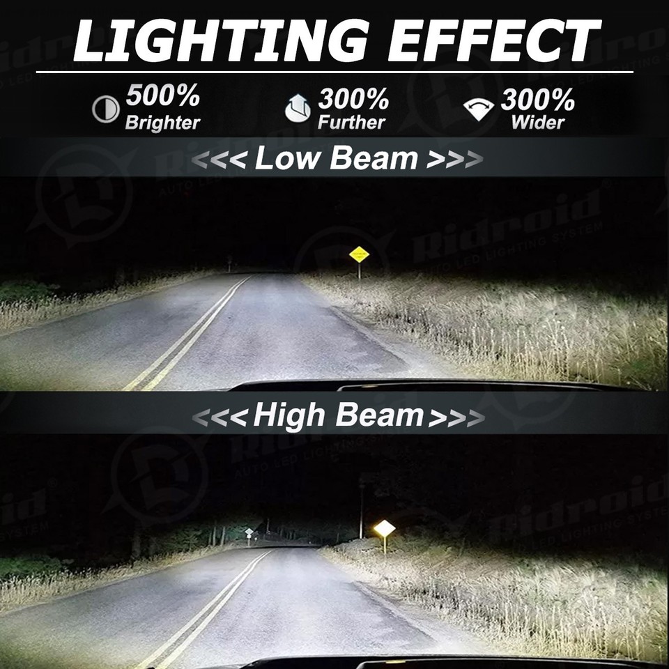 Pair 7" LED Headlight For Toyota Land Cruiser FJ40 FJ45 FJ50 FJ55 FJ60 ...