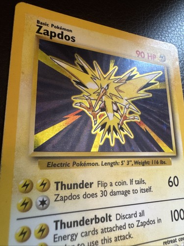 1999 Pokémon TCG Base Set Zapdos Holo Rare 16/102 LP | eBay