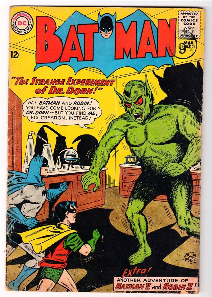 DC Comics BATMAN silver age #154 4.5 FN- 1963 DR DORN | eBay