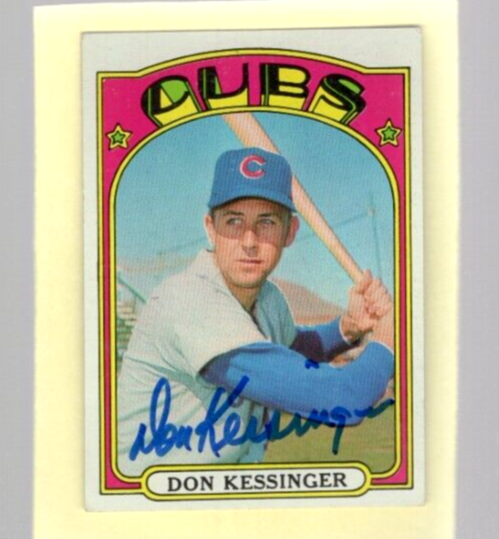 Autographed Don Kessinger 1972 Topps Cubs Free shipping | eBay