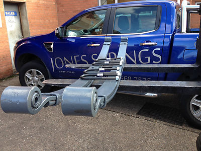 PAIR OF DAF 45 LF 7.5T HEAVY DUTY 2 LEAF FRONT SPRINGS COMPLETE WITH U ...