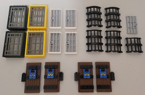 LEGO Castle Barred Gates Prison Doors Frames Black Bars | eBay
