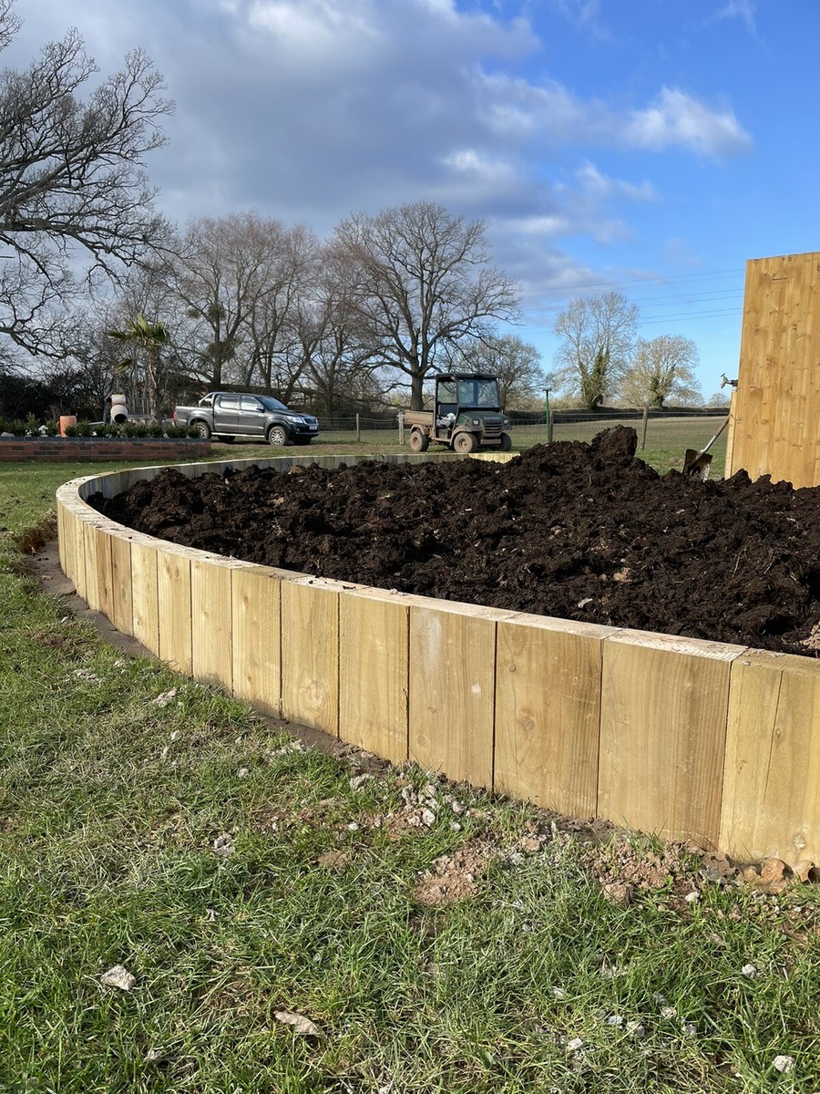 Pine Sleeper Garden Edging | Fasci Garden