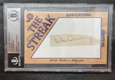 2019 HISTORIC AUTOGRAPHS THE STREAK HAL NEWHOUSER CUT SIGNATURE ...