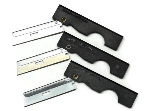 Derma-Safe 3 Pack with Cable Ring, EDC Razor Knife SERE Survival Kit ...