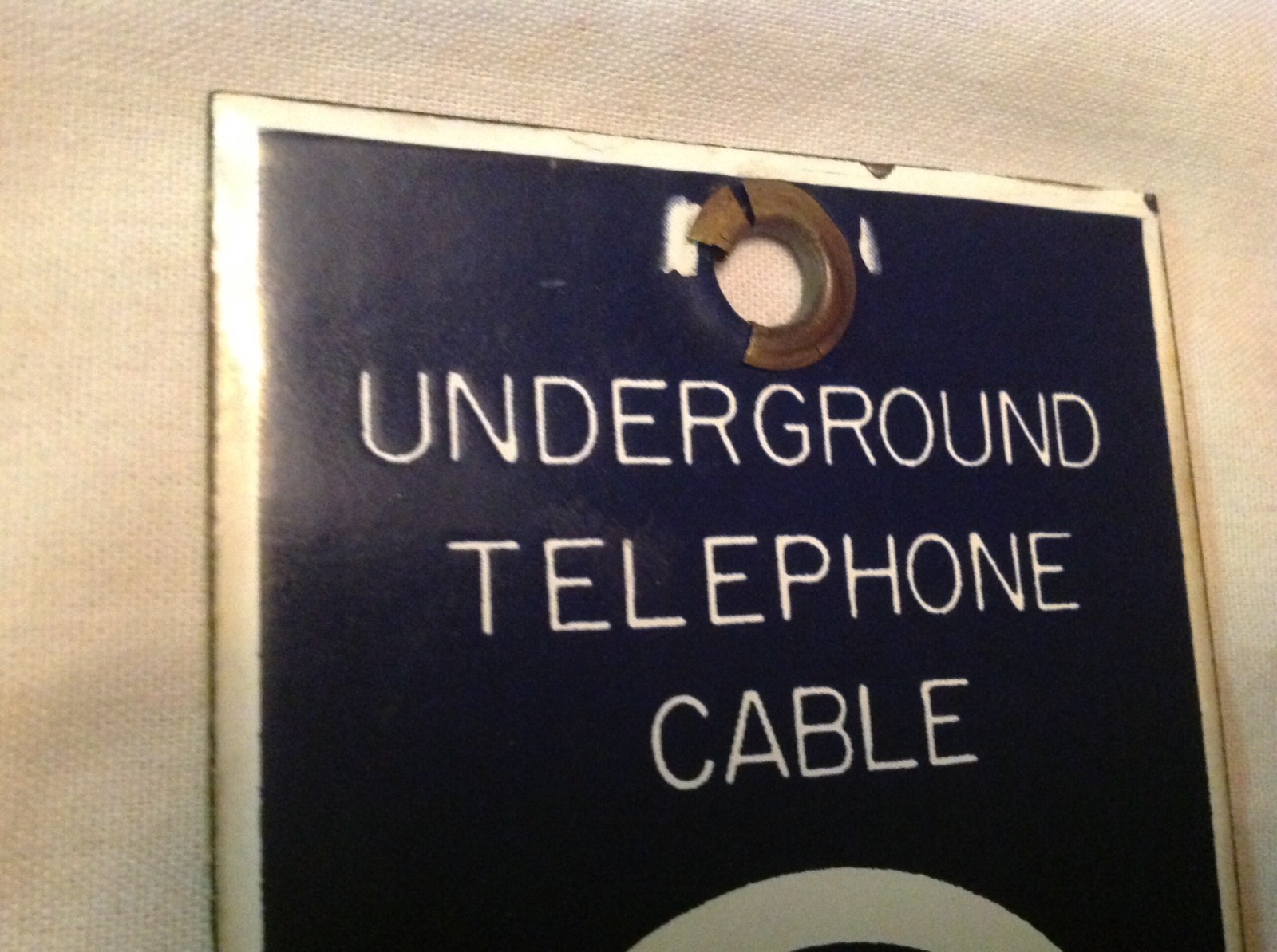 VINTAGE BELL SYSTEM UNDERGROUND TELEPHONE CABLE DO NOT DISTURB ...