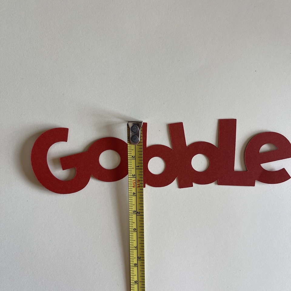 Thanksgiving GOBBLE Word Title paper piece for scrapbooking, card ...