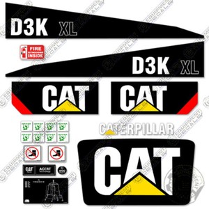 Caterpillar D3K XL Decal Kit Dozer Safety Decals Warning Stickers ...