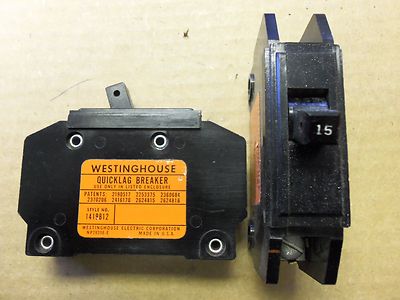 Westinghouse QC Quicklag 1 pole 15 A QC1015 Circuit Breaker chipped | eBay