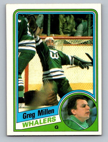 Greg Millen Goalkeeper Hartford Whalers Topps 1984 Card 58 Collectors ...