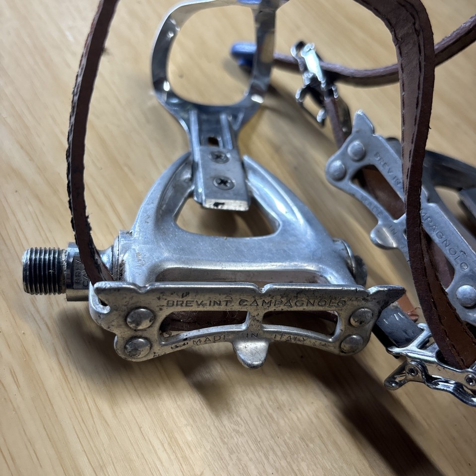 Campagnolo Pedals Athena / Chorus Toe Aero Road Toe Clips With Straps ...