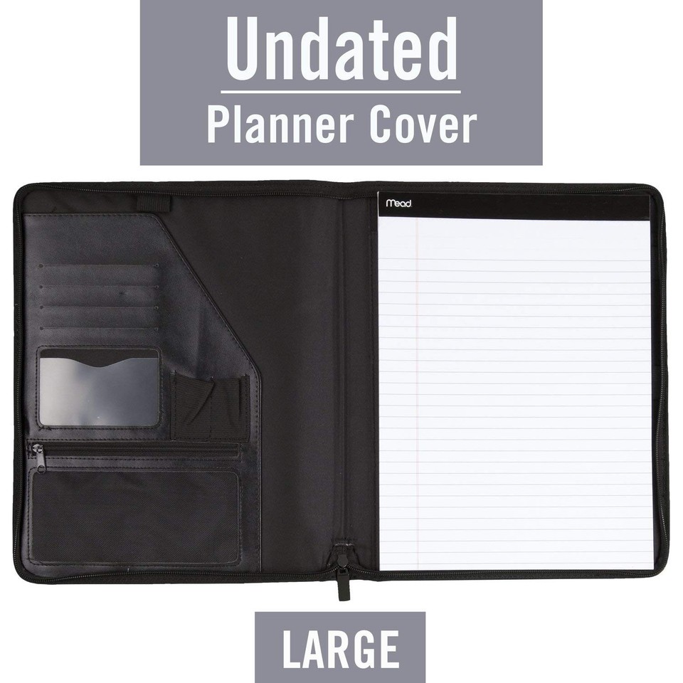 Professional Size Black Planner Cover with Pockets for 9x11 Pages | eBay